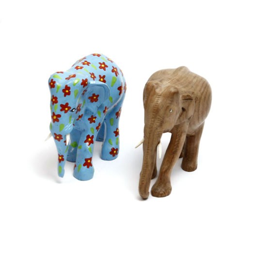 Ornamental Indian Elephants Ceramic and Wood » Kode-Store.co.uk